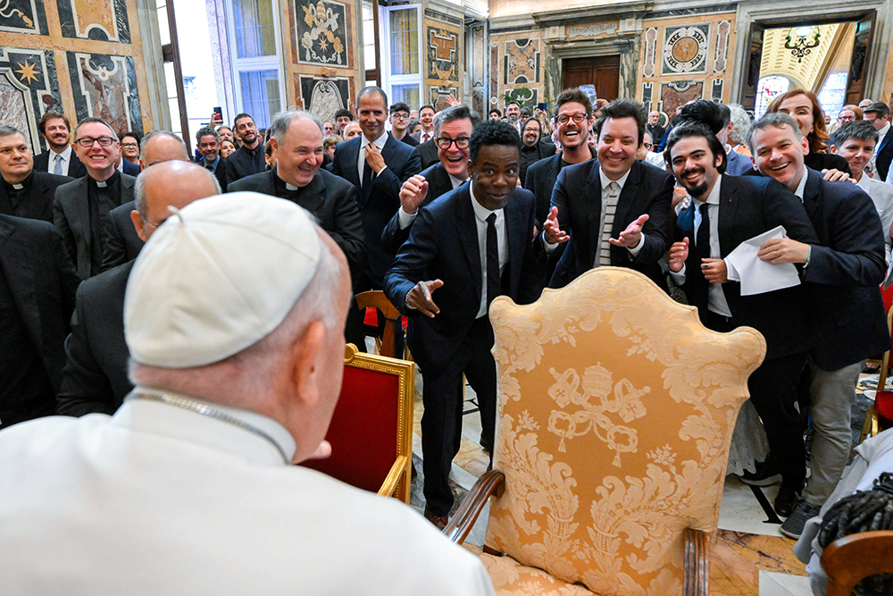 Pope swaps jokes with Colbert, Fallon and other comedy stars at Vatican | National Catholic Reporter